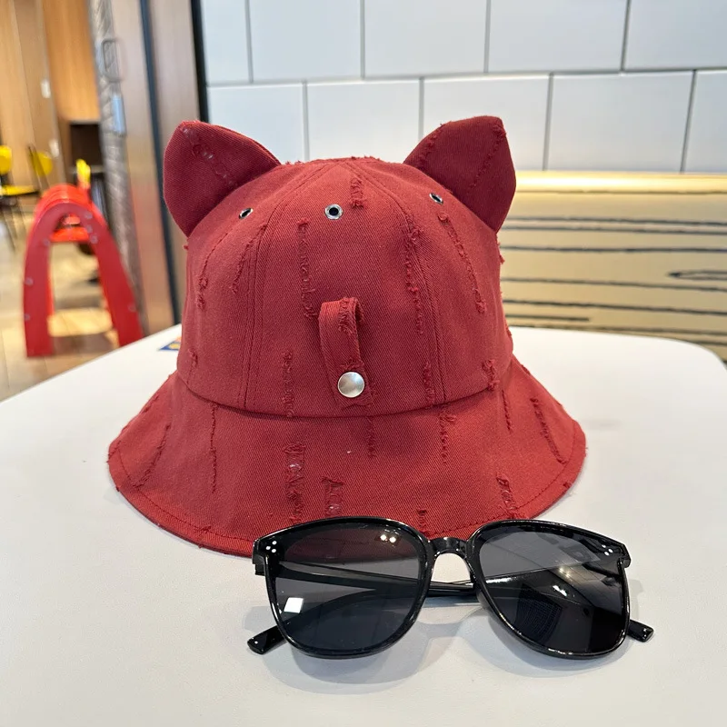 Summer Outdoor Outing Sun Protection Bucket Hat with Detachable ...