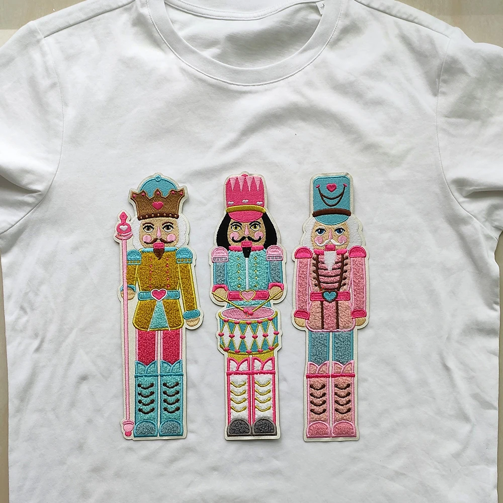 Wholesale Custom Nutcracker Christmas Patches - Embroidery & Sequins