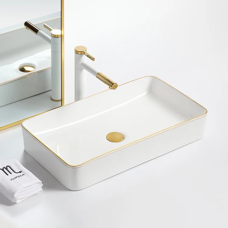 Customized Lavabo Luxury Toilet Table Top Ceramic Sink