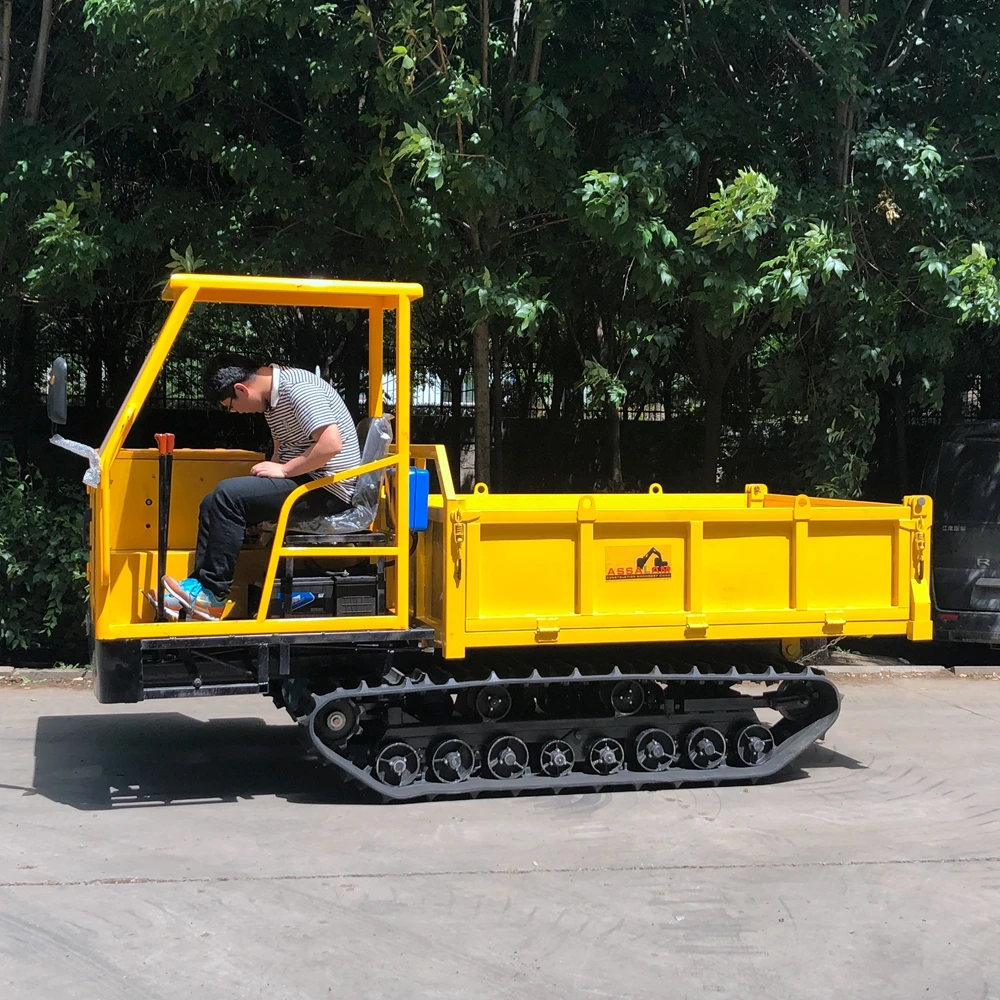 Track Carrier 2tons Crawler Transporter Side Dumping Style Diesel ...