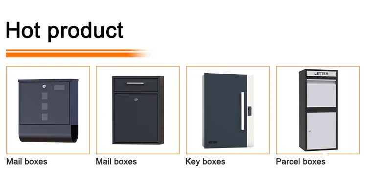 Modern Residential Wall Mounted Mailbox With Common Lock Left-Hand Door ...