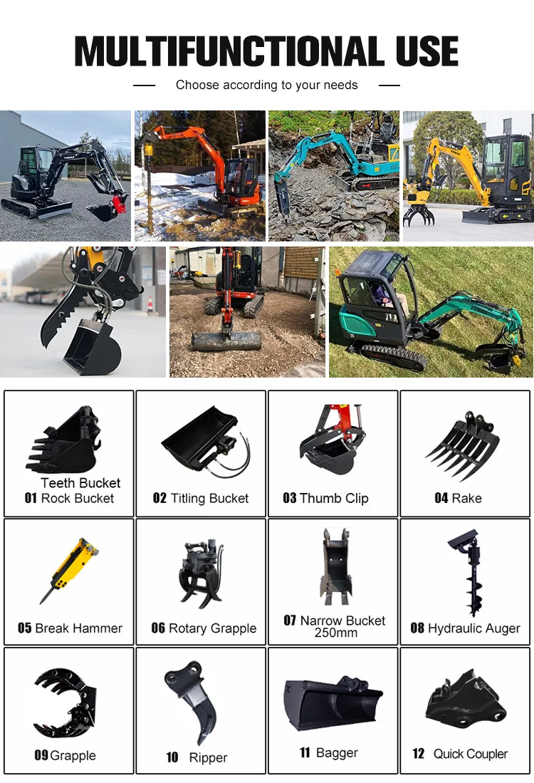 Farm Excavators Kubota Engine Excavators Price Wholesale Micro Compact ...