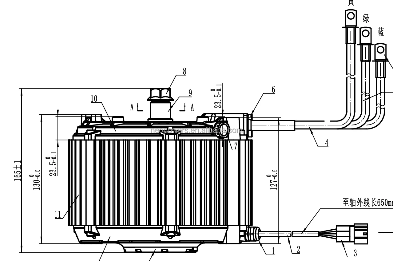 QS165 10KW PMSM Motor for Electric Bicycles - Waterproof & Efficient