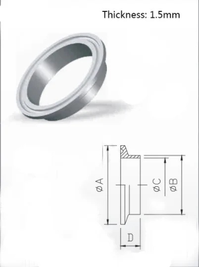 ISO 2852 Sanitary Stainless Steel Tri Clamp Fittings