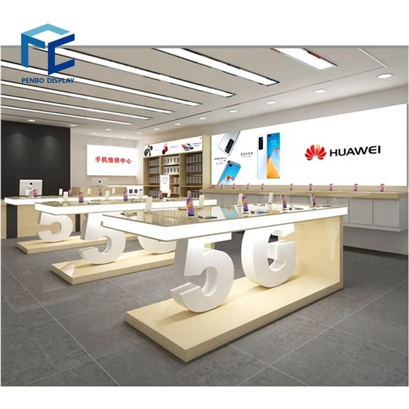 Cell Phone Display Cabinet Showcase Design Wooden Mobile Phone Display ...