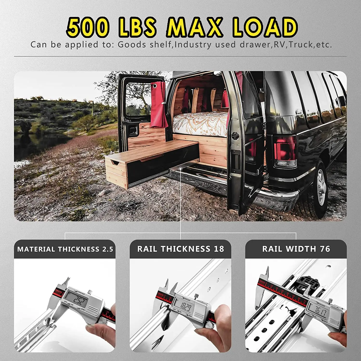 Sneida Heavy Duty Drawer Slide Manufactory,76mm Ball Bearing Drawer ...