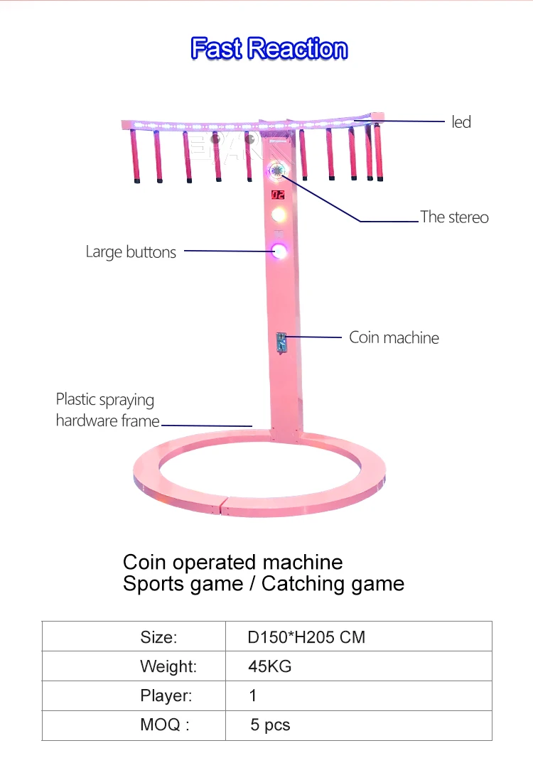 Amusement Park Fast Reaction Game Machine - Coin Pusher Arcade Game, 1 ...