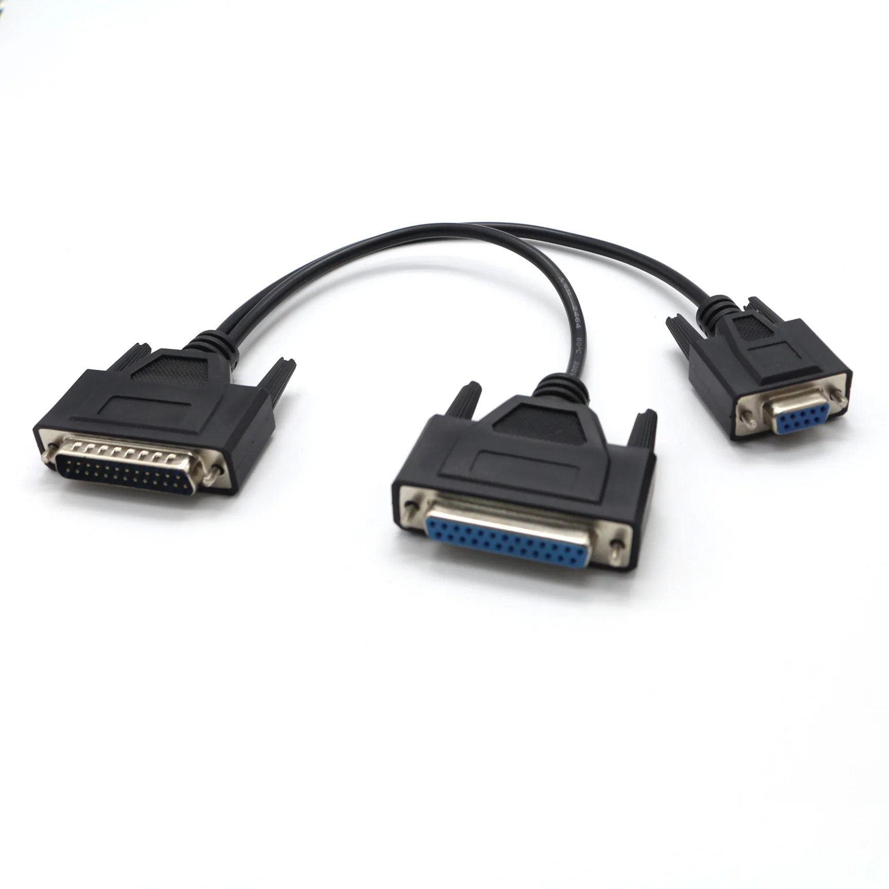 Parallel Cable DB25 Y-Splitter Cable – 8-Inch Parallel Serial Cable ...