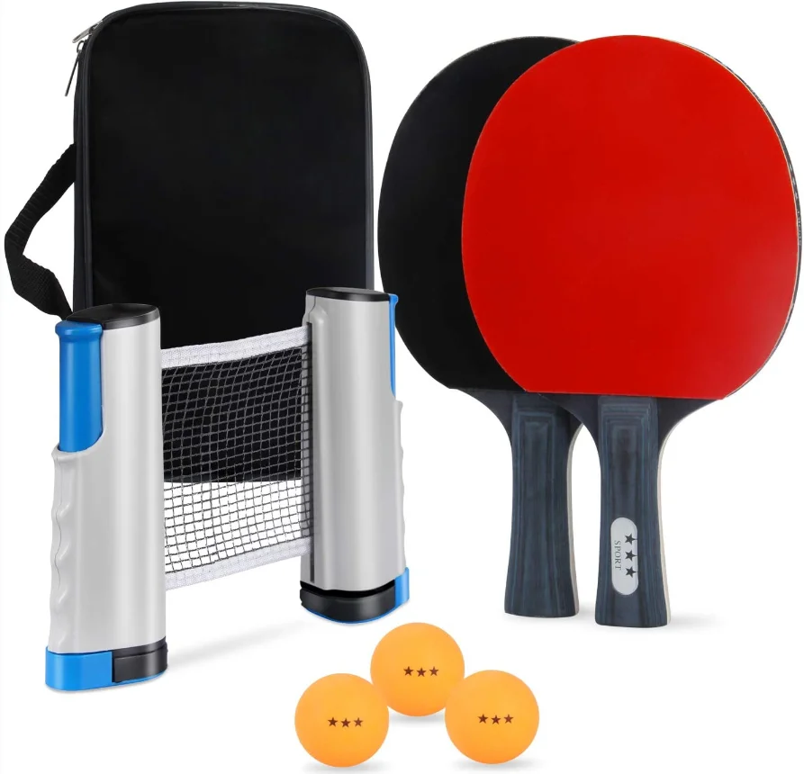 Customized Portable Table Tennis Racket Set 2 Racket 3 Ball ...