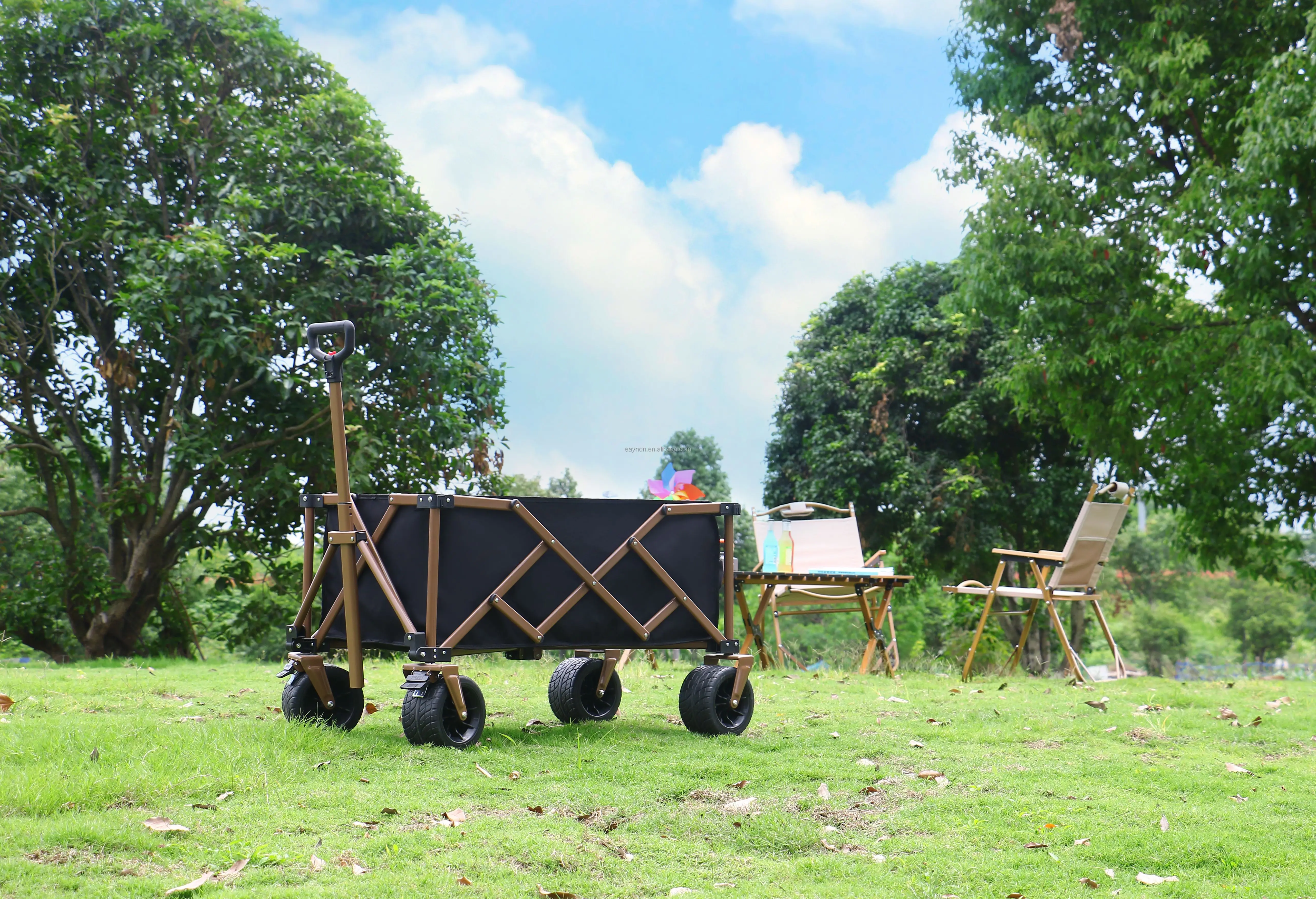 Eaynon Outdoor 330lbs Collapsible Utility Folding Wagon Portable ...