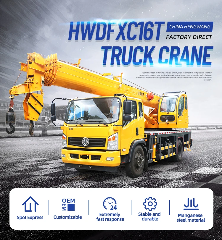 15t 16ton Mobile Truck Crane Hydraulic Construction Vehicle with Liyuan ...