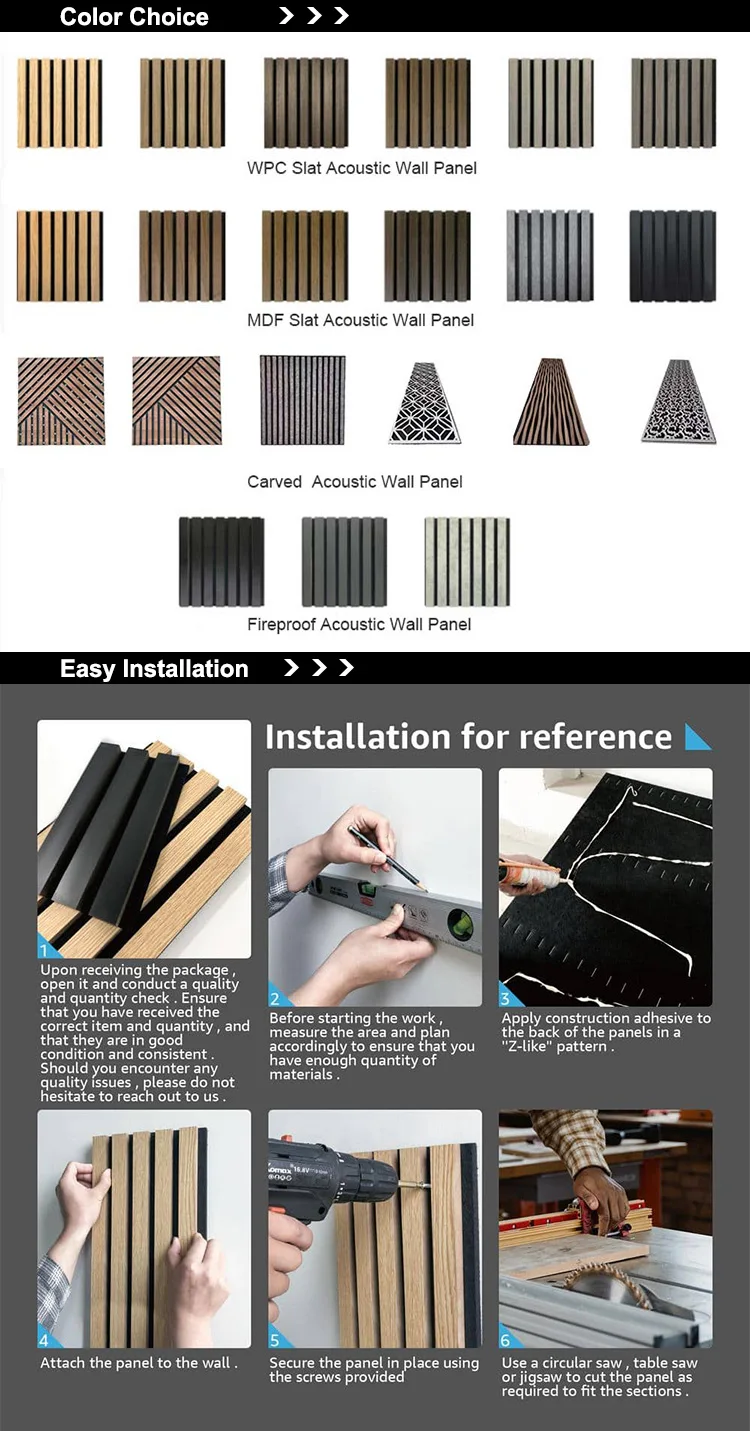 Eco Wood Composite Acoustic Wall Board - Sound Proof Panels
