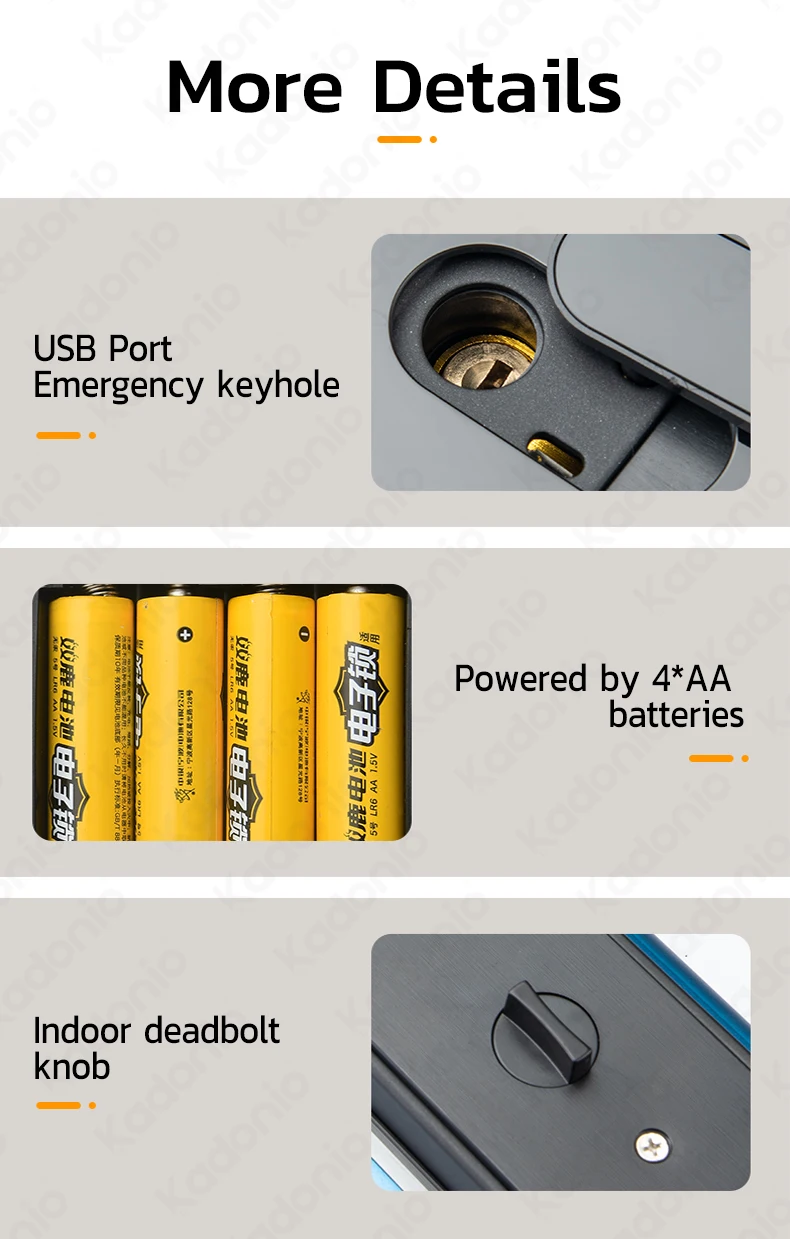 Kadonio Hotel Peephole - Intelligent Safety Fingerprint Lock