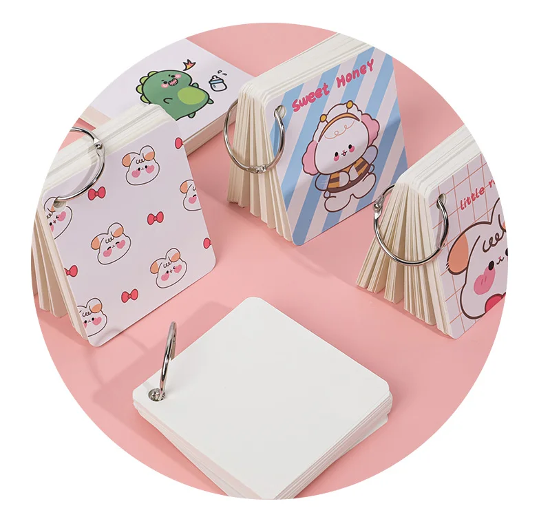Cute Big O Loop Kawaii Cartoon Mini Pocket Blank Notebook,Beige Color ...