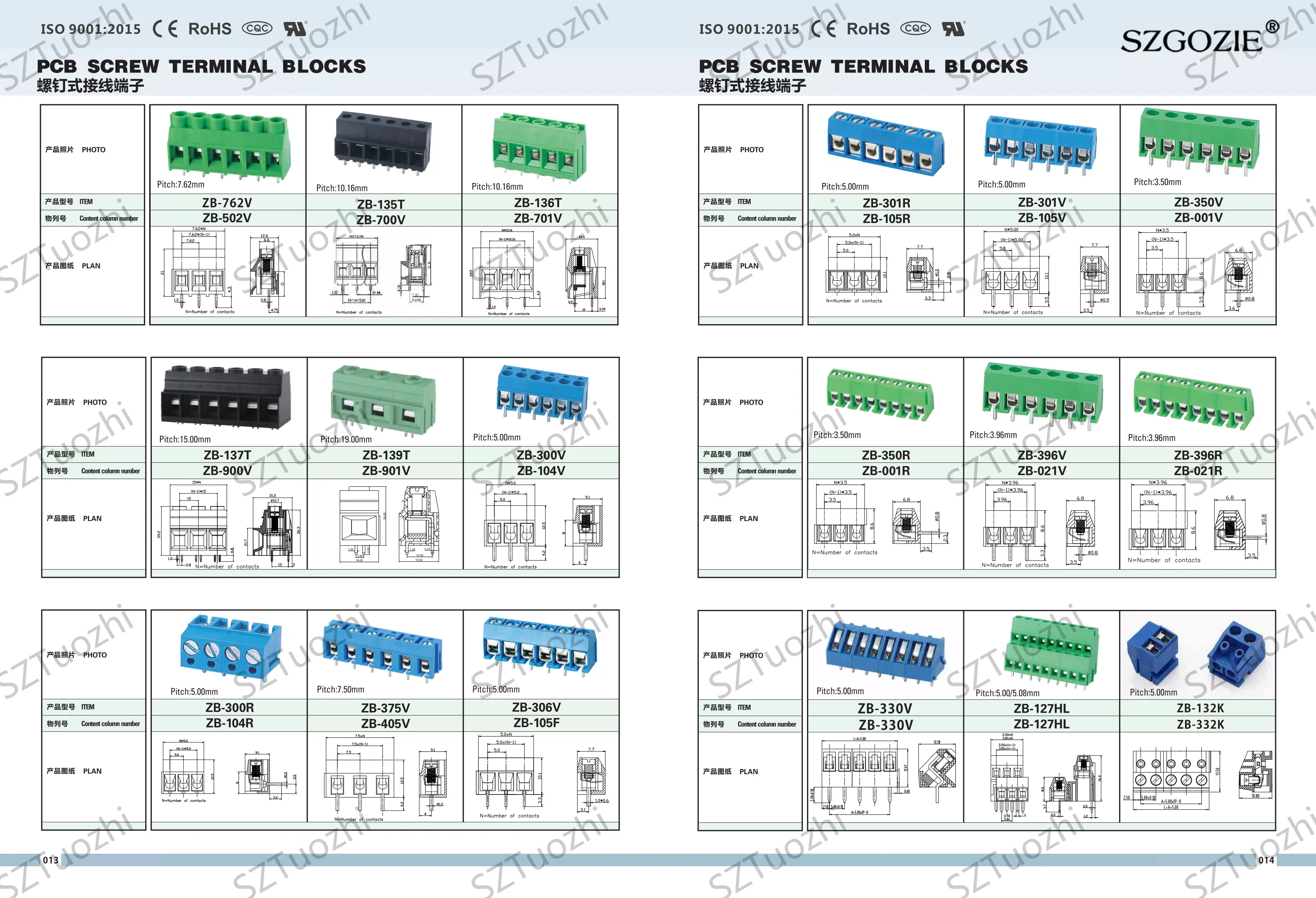 Bloque de terminales de tornillo de PCB de 2 pines con conector de PCB ...