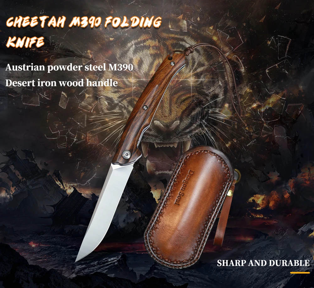 High Quality Austria Bohler M390 Powder Steel Desert Iron Wood Handle ...