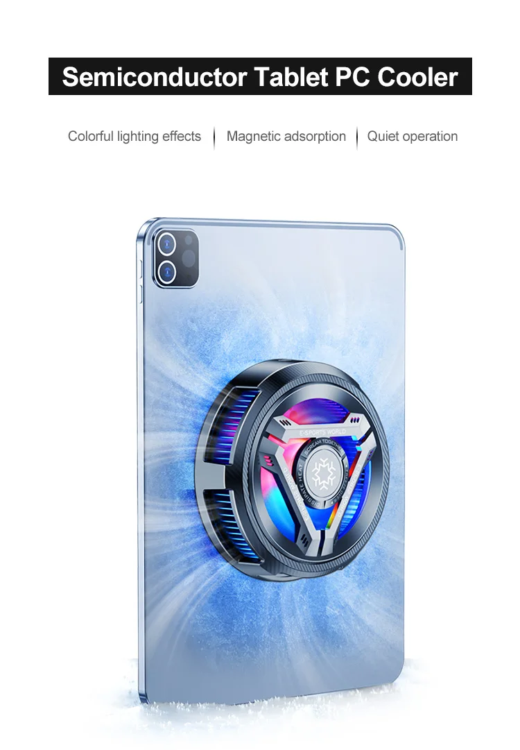 Magnetic Tablet Gaming Cooler Semiconductor Live Streaming Radiator For ...