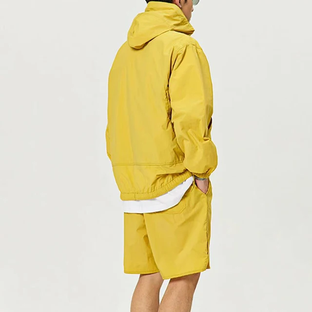 Custom Men High Quality Steeetswear Shorts And Jacket 2 Piece Sweatsuit ...