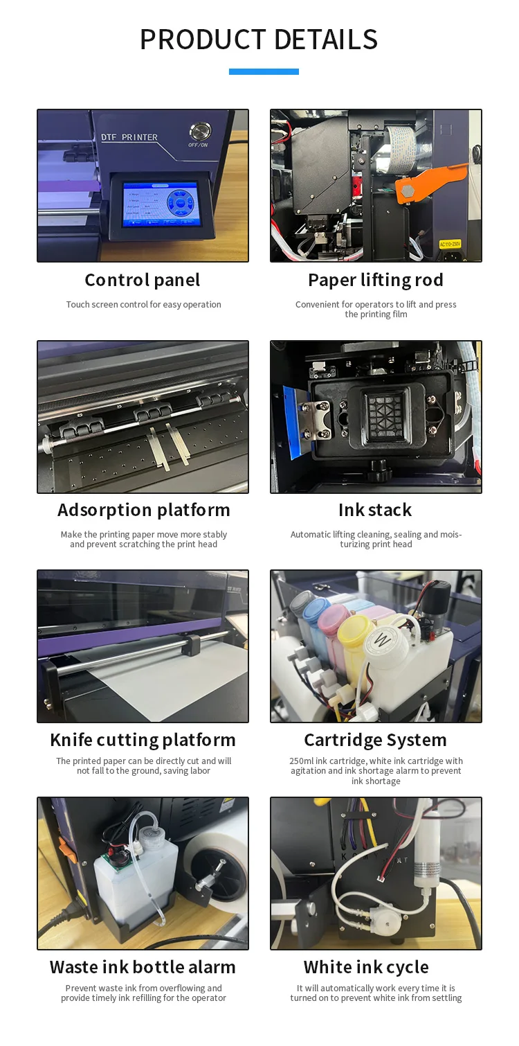 2025 XP600 Printhead A3 Desktop Printer 300mm Mini DTF Printer Press ...