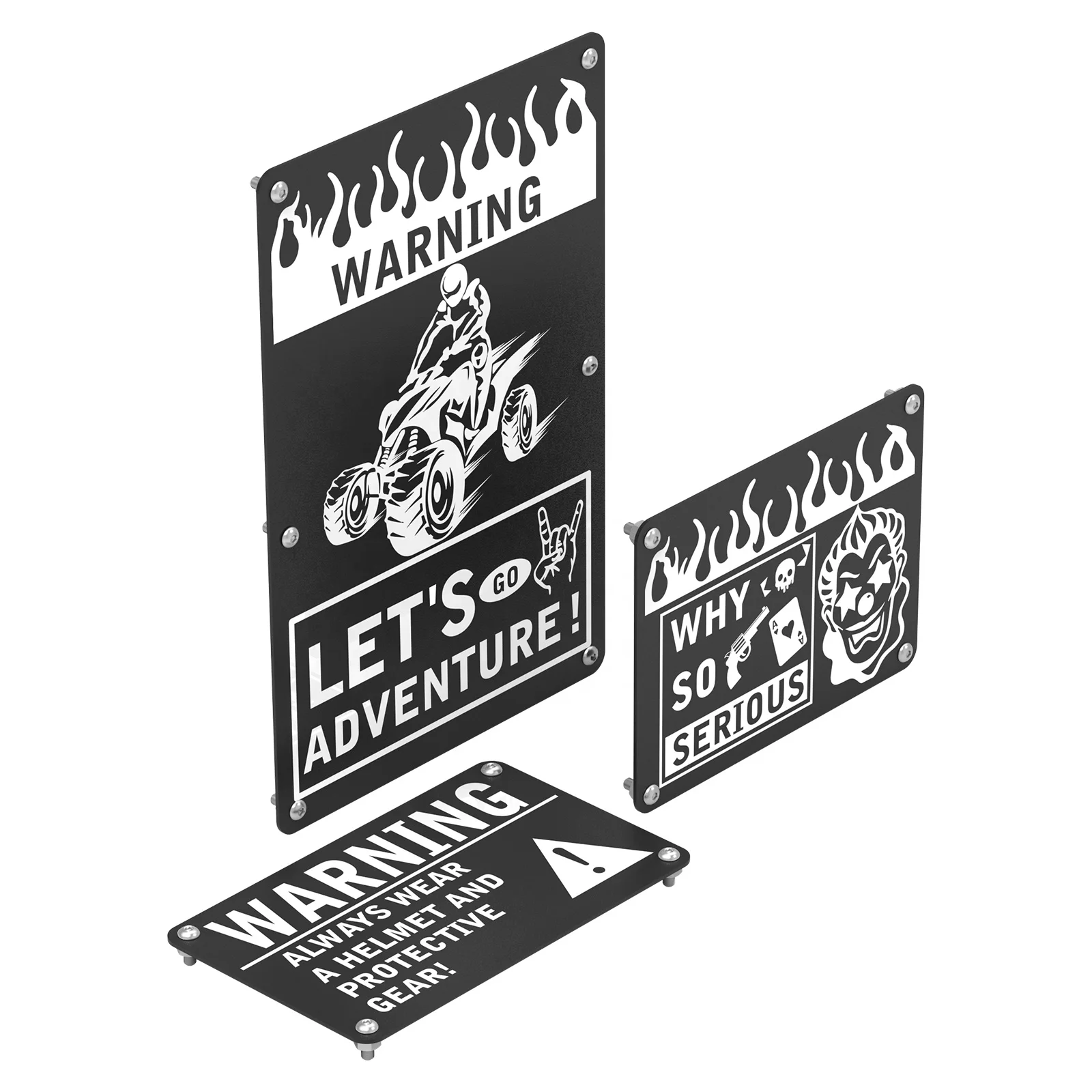 NiceCNC ATV Fender Warning Tags Badges Plates For Honda TRX450R Kick ...