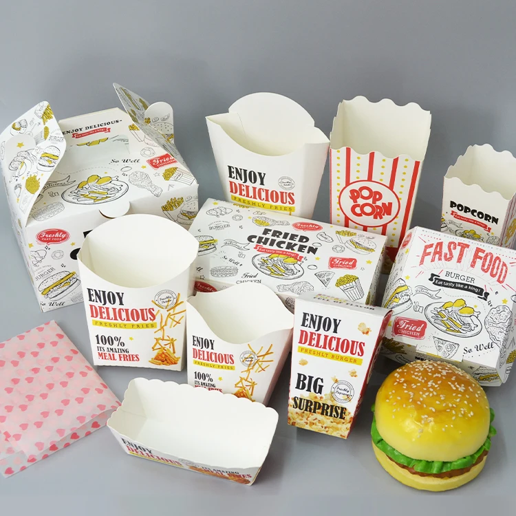 Custom Printed Recycled Fried Chicken Paper Packaging