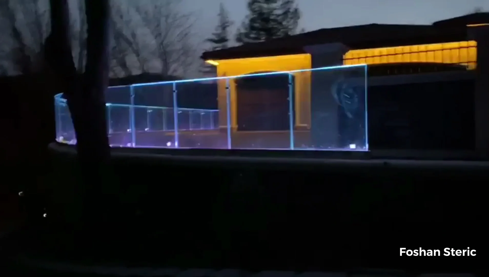 Outdoor Aluminum Glass Balustrades U Channel Handrails With Water Proof ...