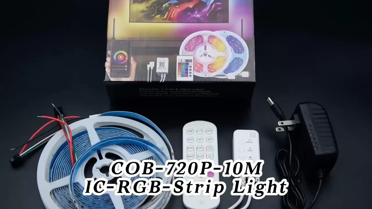 Hot Sale Smart Programmable Rgbic Cob Led Rope Light 720leds Commercial Dream Full Color ...
