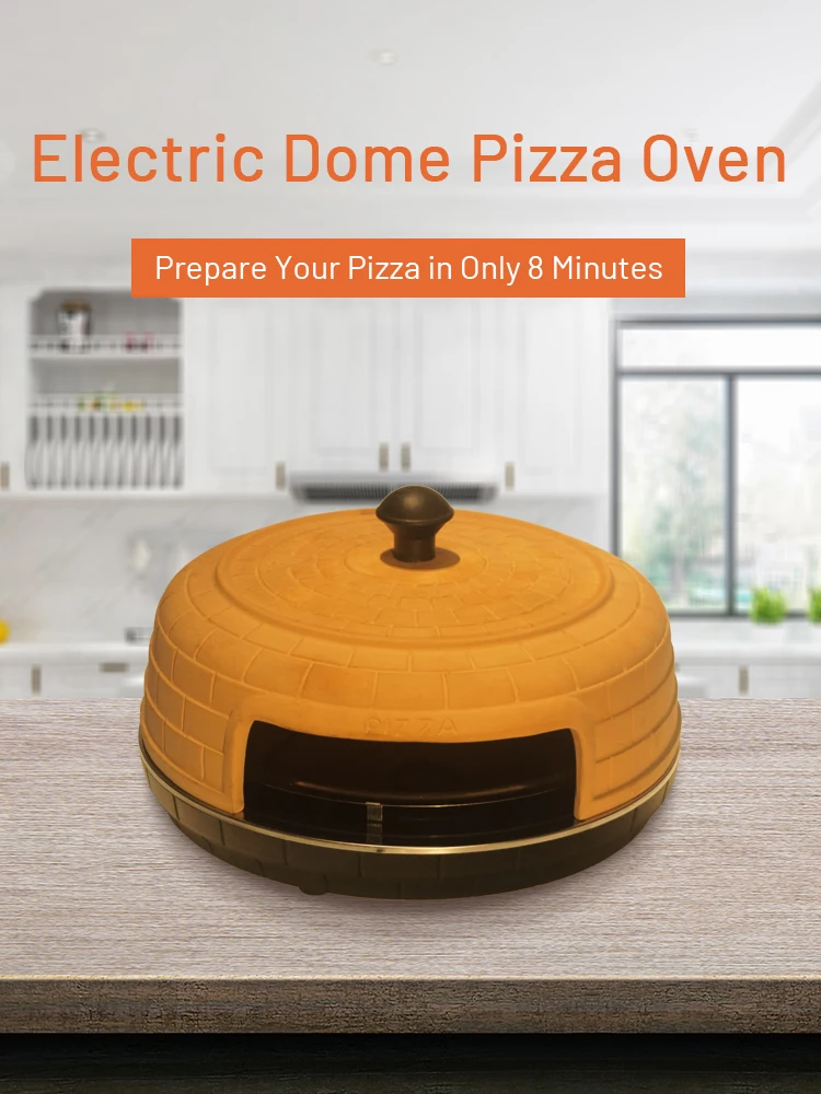 Countertop Terracota Dome Electric Pizza Oven for 6 Persons