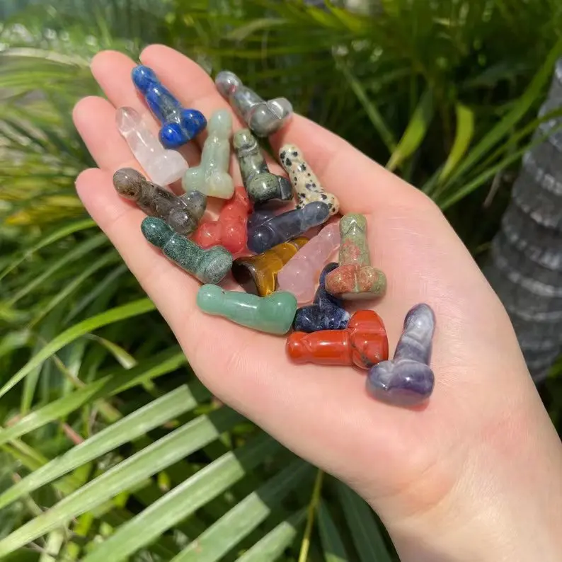 1inch Tiny Small Mini Crystal Penis Carvings Natural Gemstone Reiki ...