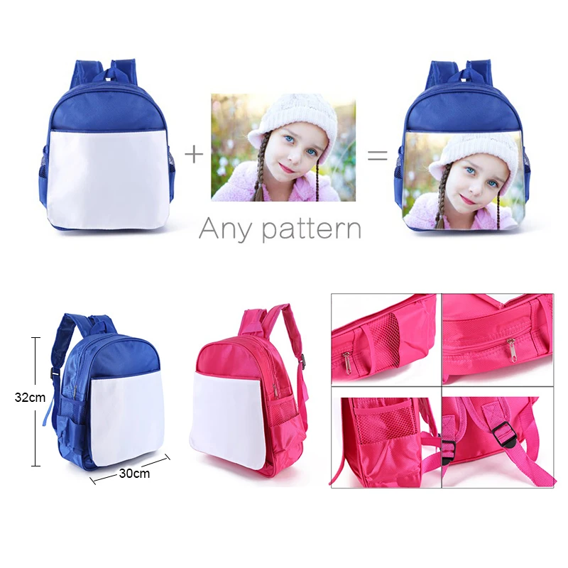 Oxford Custom Sublimation Bag Blanks Backpack School Bag For Kids Book ...