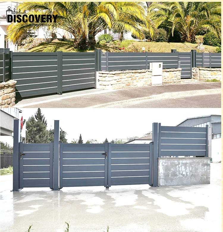Modern Outdoor Swing Gate Aluminum Alloy Privacy Design for Gardens ...