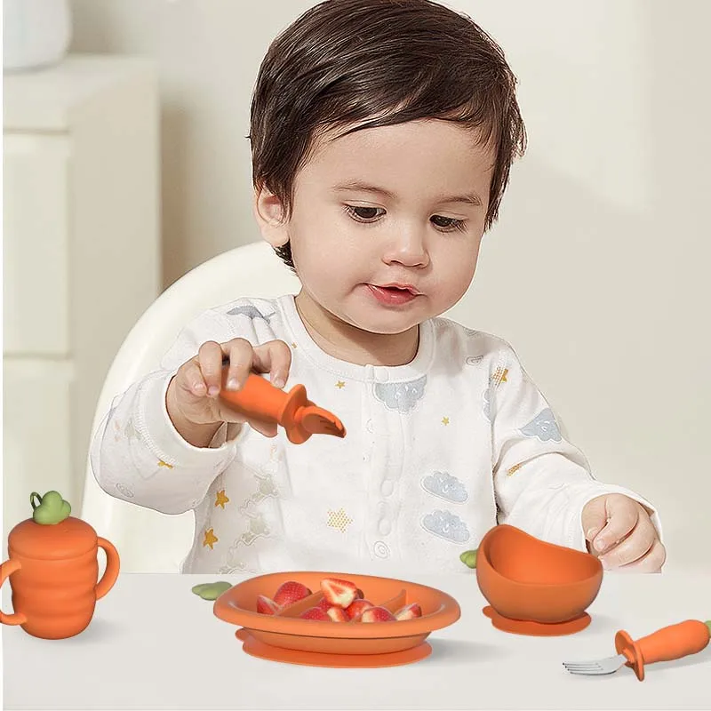 Delivery Fast Cute Carrot 100% Food Grade Silicone Anti Leak Sippy Cups ...