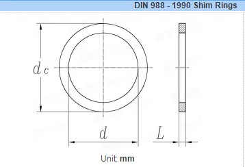 Custom Din988 Shim Rings And Supporting Rings/steel Flat Washer/brass Shim Ring Flat Gasket ...