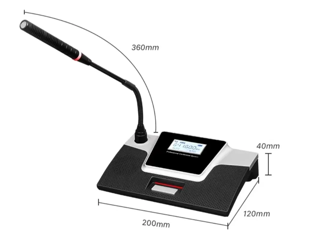 4 Channel Microphone For Meeting Room Wireless Conference Table Mic ...