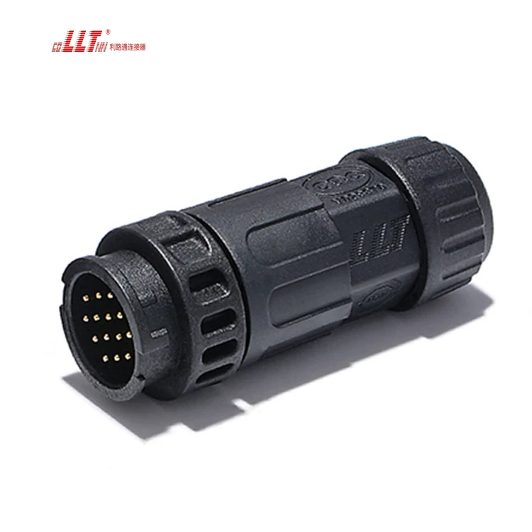 14pin M19 Led Strip Electrical Cable Ip68 Waterproof Wire Connector ...