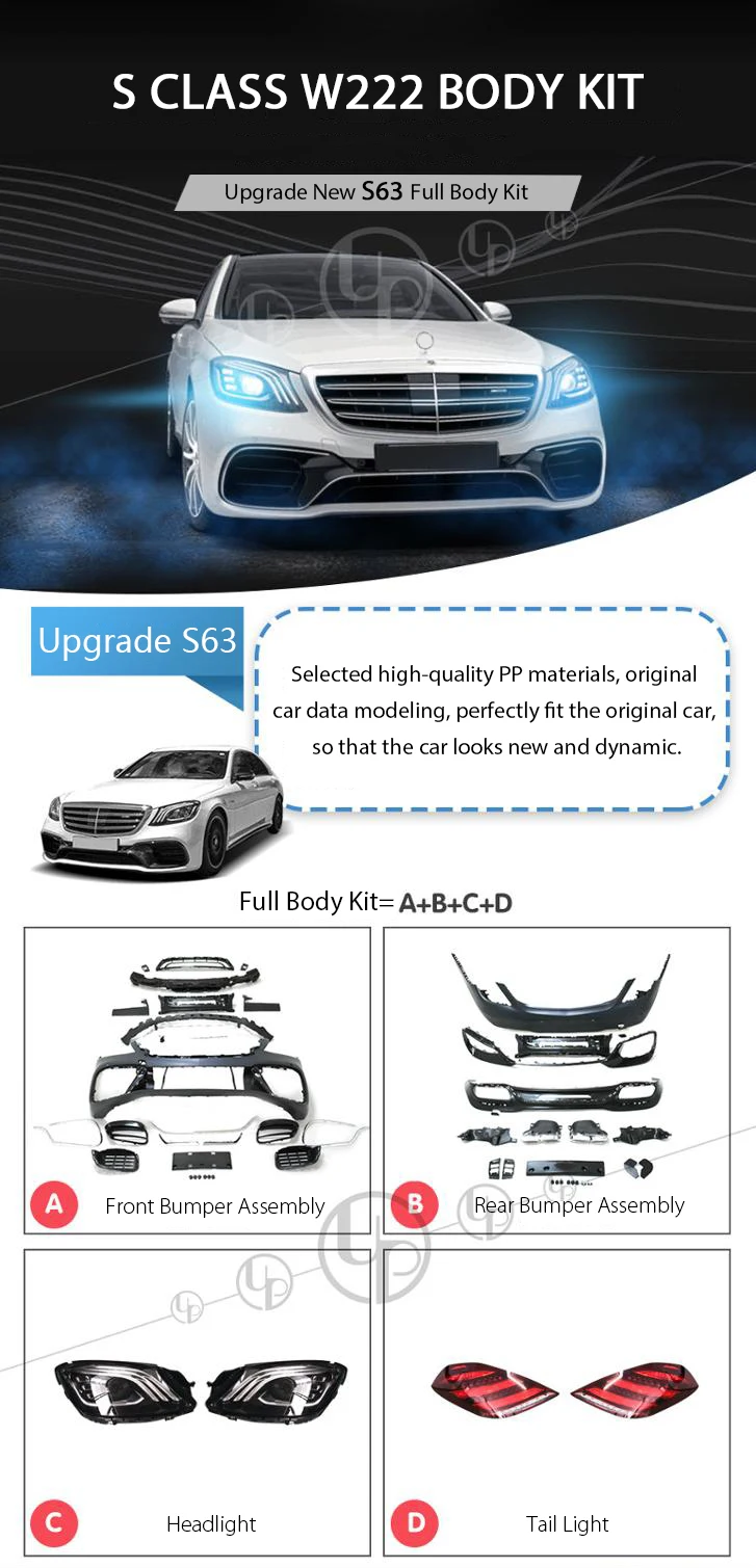 Auto Parts Car Bodykit Full Body Kit Upgrade S63 Modified Facelift for ...