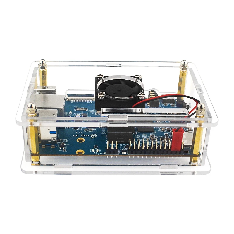 Orange Pi 5 Acrylic Case Orange Pi 5 Cooling Case With Fan Cooling ...