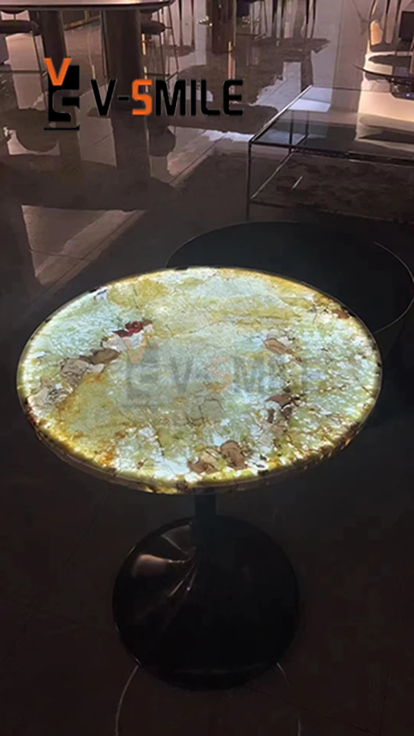 Luxury Blue Marble LED Light for Furniture & Decoration