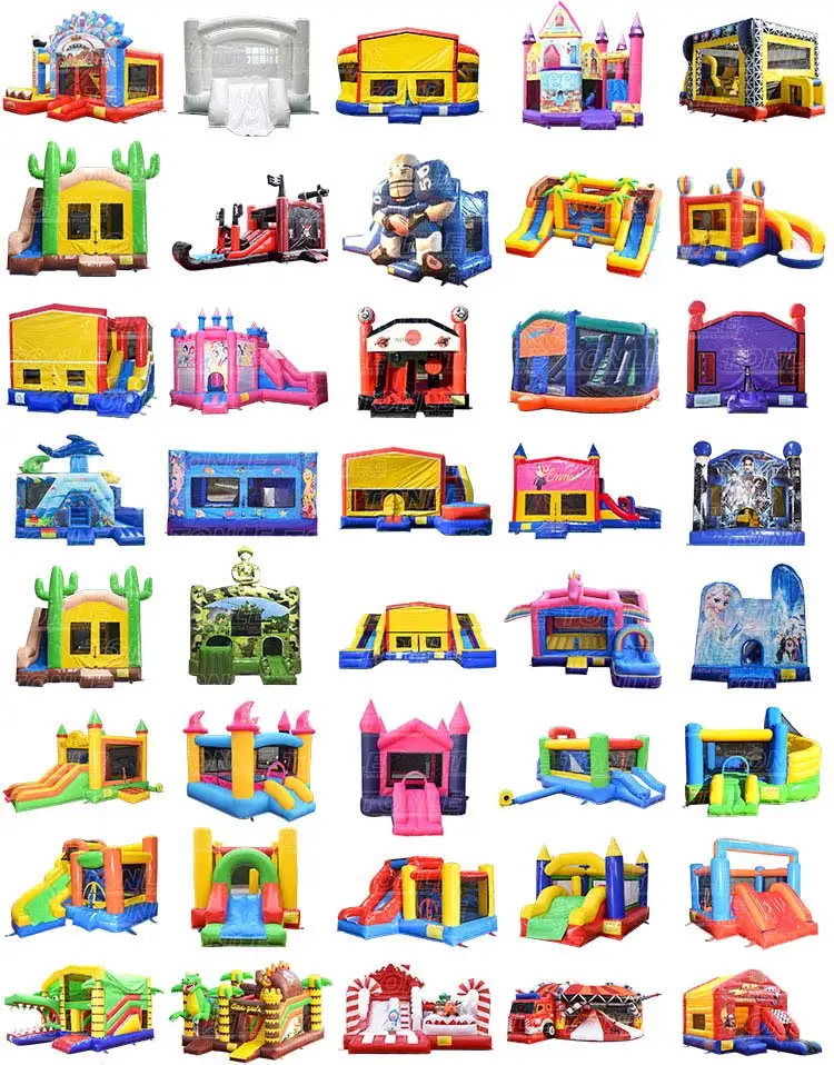 Dino World Bouncy Castle Inflatable Playland Bouncer Combo for Kids ...
