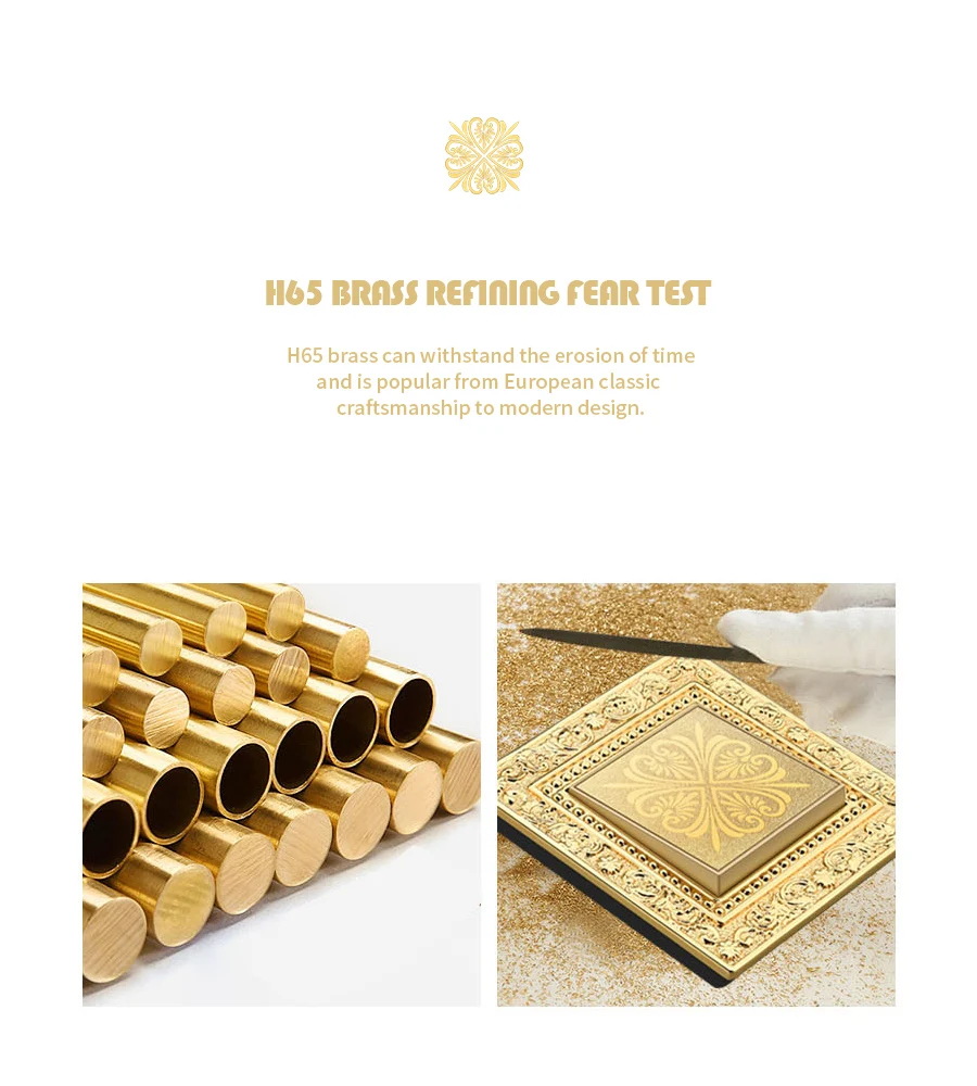 Baroque Bronze Metal Copper Material Panel International General Socket ...