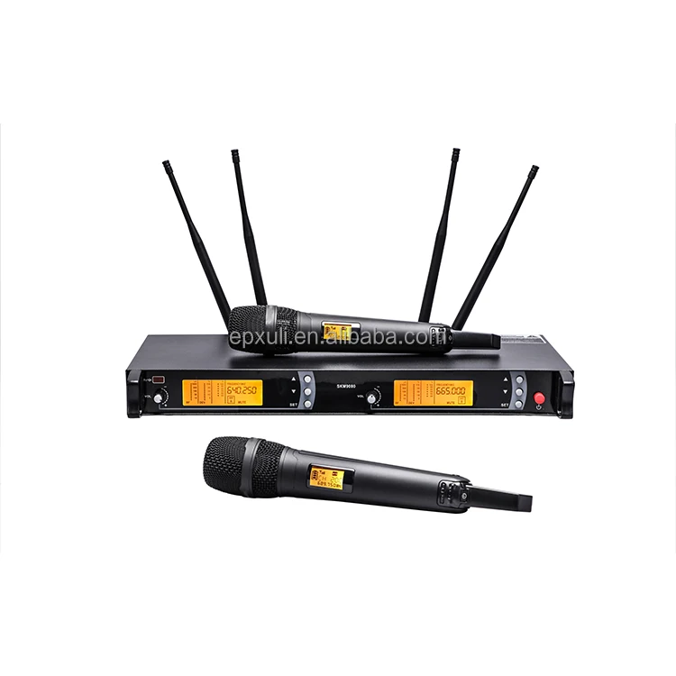 SKM9000 Professional Black Handheld Wireless Microphone UHF Wireless Microphone Karaoke System ...