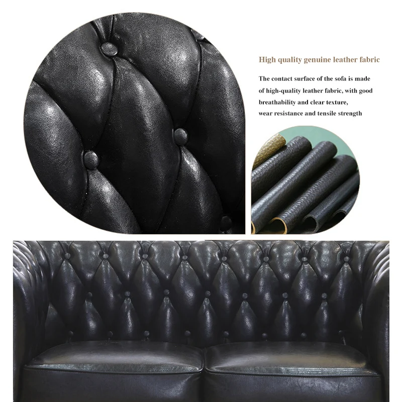 American Retro Rural Style Leather Recliner Modern Living Room ...