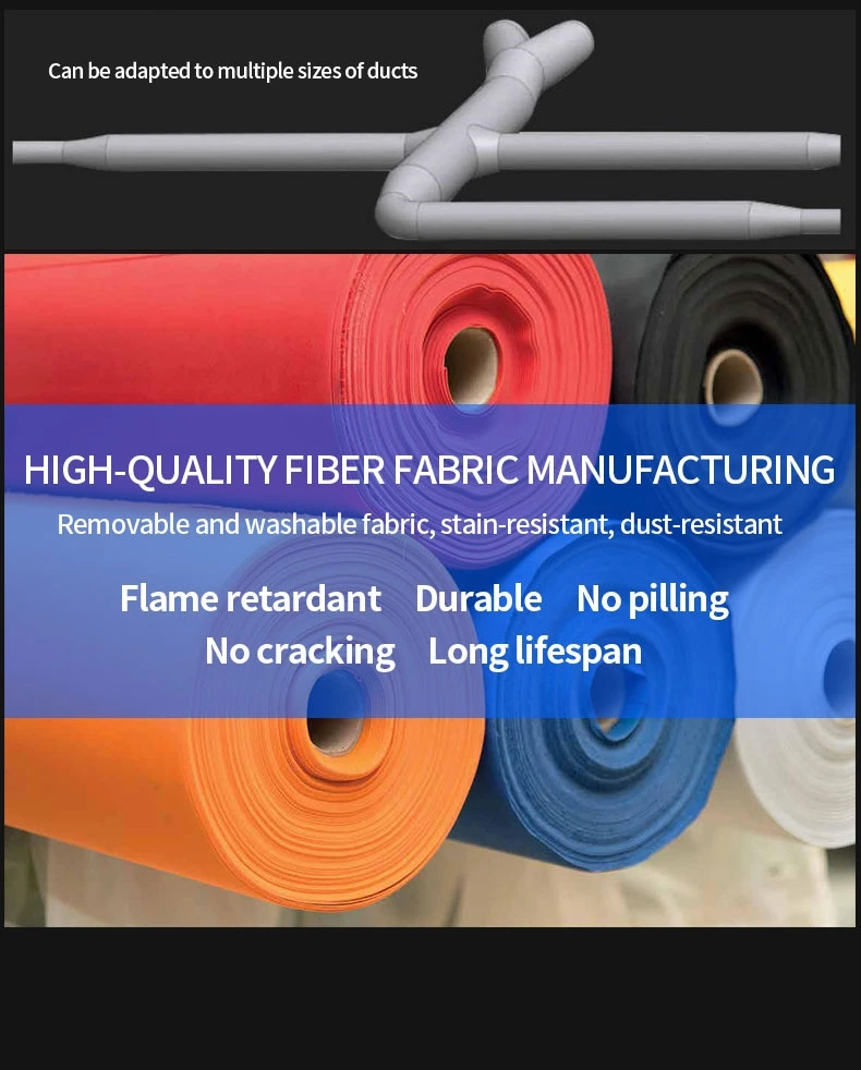Jiangsu Manufacturers Supplier Fireproof Polyetster Fabric air Duct ...