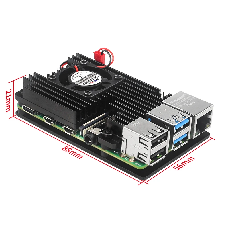 Raspberry Pi 4 Model B Aluminum Alloy Shell Protecting Housing And ...