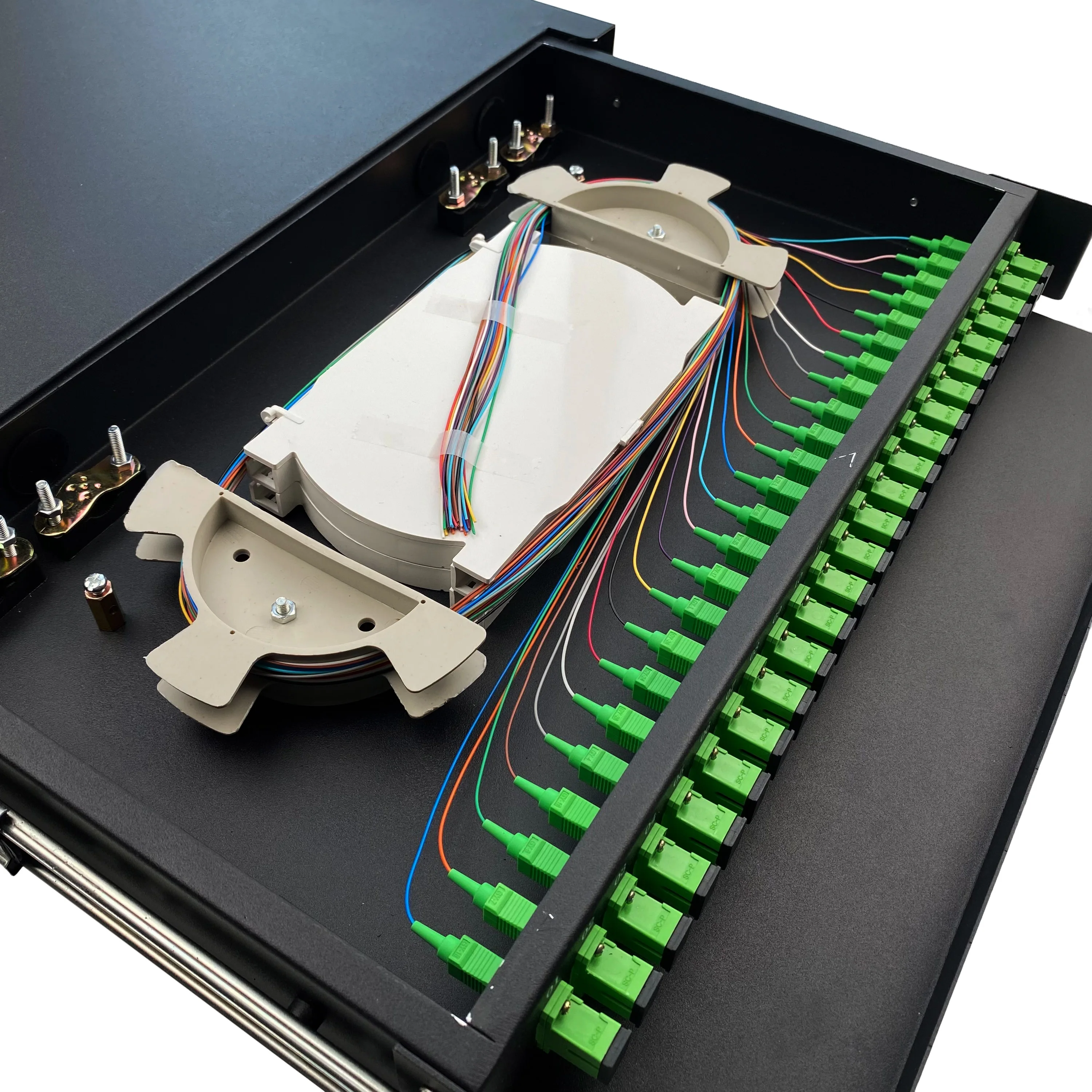 Hot Sales ODF Sliding Patch Panel Terminal Box 12 Cores 24 Cores 48 96 ...