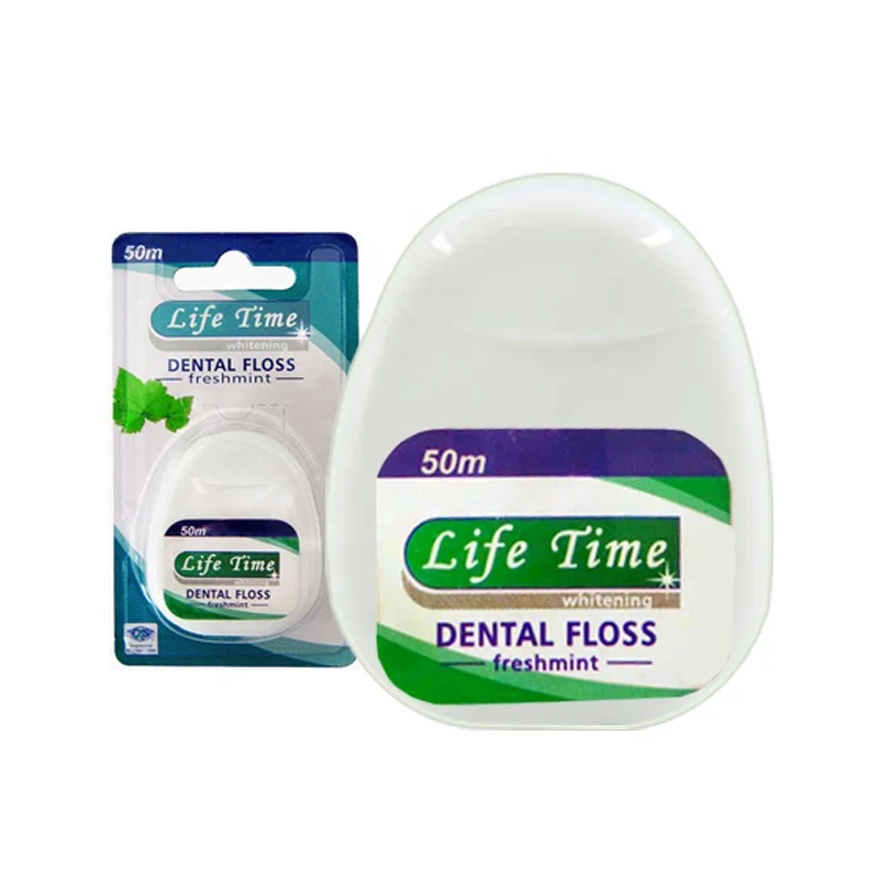 50m Mint Waxed Nylon Dental Floss - ISO Certified Quality