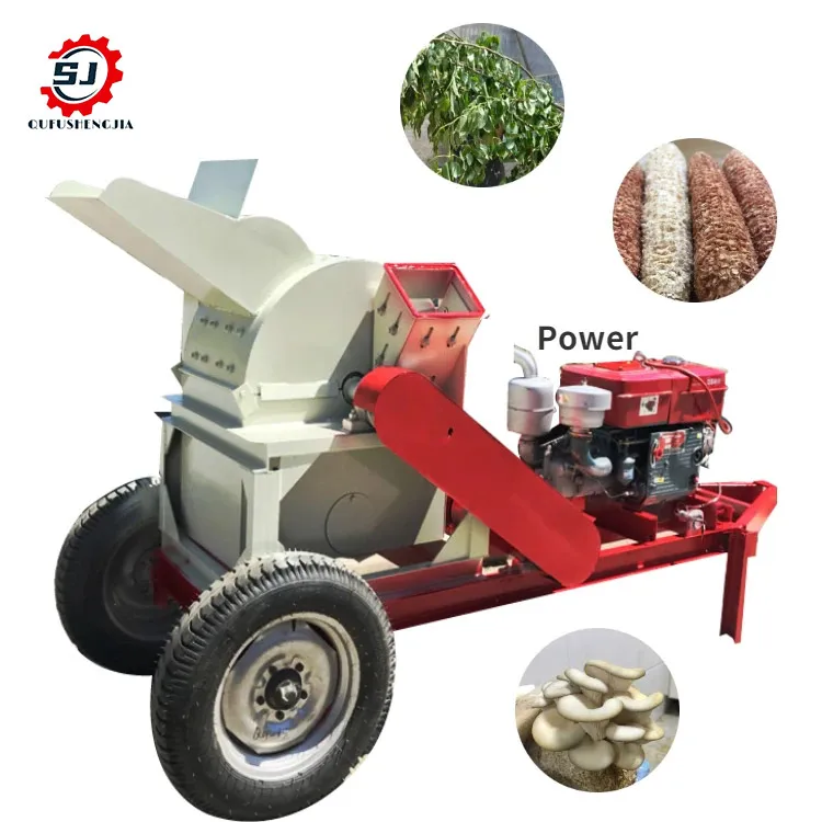 Tree Branch chipper/hammer mill shredder/wood crusher/leaf grinding ...
