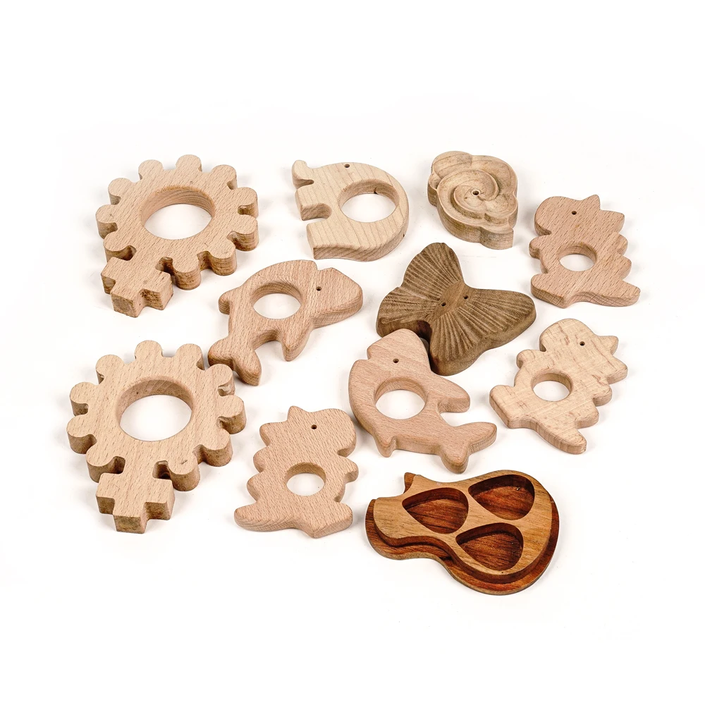 Cartoon Beech Wood Animal Crafts Wooden Rocking Horse Indole Ornament ...