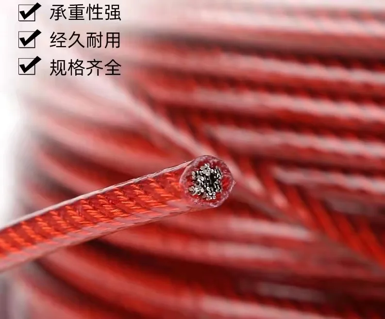 Pvc Coated Aircraft Cable Multi Color Coated High Strength Stainless ...