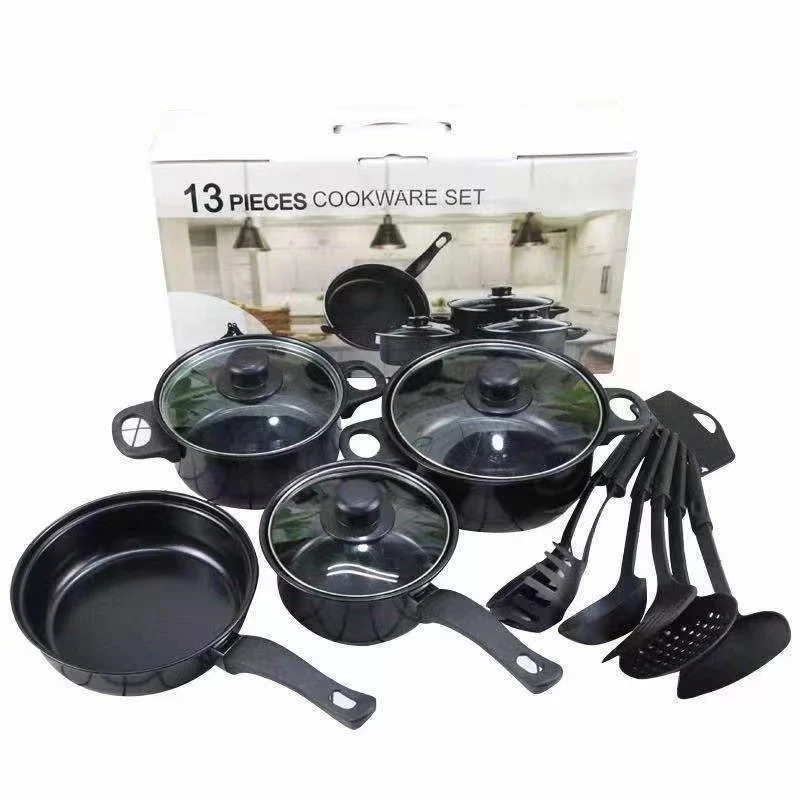 13-Piece Cookware sets Non-Stick Pots And Pans Kit Kitchen Utensil Set ...